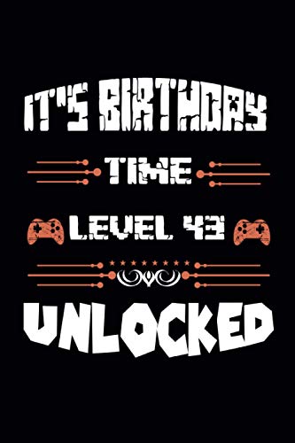 It's Birthday Time Level 43 Unlocked: 43th Birthday Gift Ideas Funny 43 ...