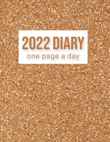 Daily diary 2022 one page per day: One year 365 days fully lined with ...
