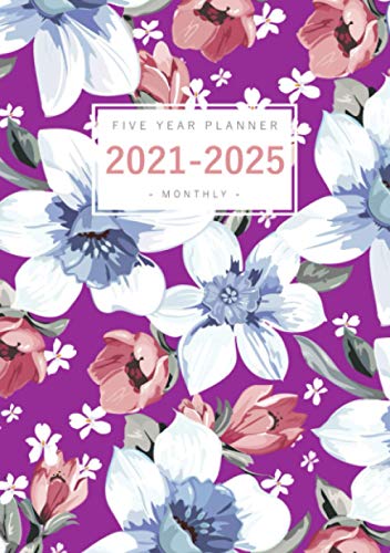 Five Year Planner 2021-2025: A5 Monthly Notebook Organizer Small | 5 ...