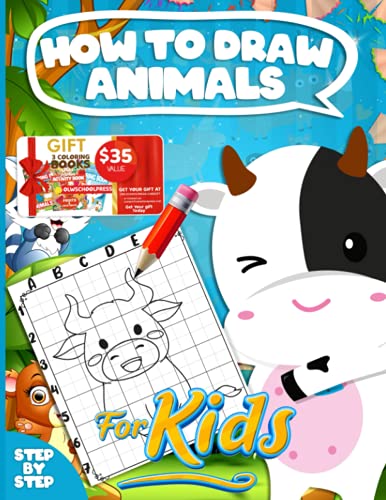 How To Draw Animals For kids: Fun And Easy Step by Step Drawing ...