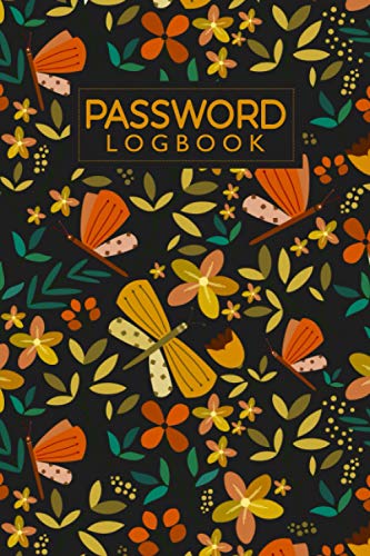 Floral Password Log Book A-Z Tabbed: Dragonflies Organizer And Keeper ...