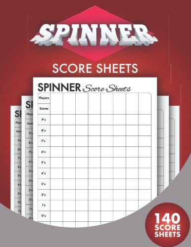 Spinner Score Sheets: 140 Large Spinner Score Pads for Scorekeeping | 8 ...