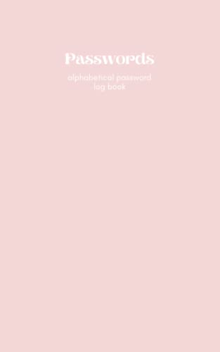 alphabetical password log book: blush pink record book for passwords ...