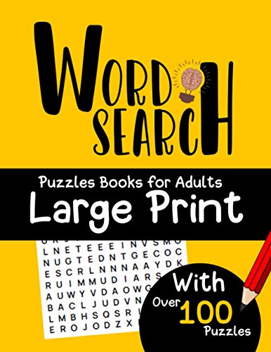 Word Search Puzzles Books for Adults Large Print: With Over 100 Puzzles ...