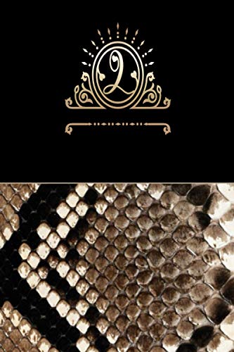 Letter L Notebook : Initial L Monogram Journal Snake Print Notebook ...