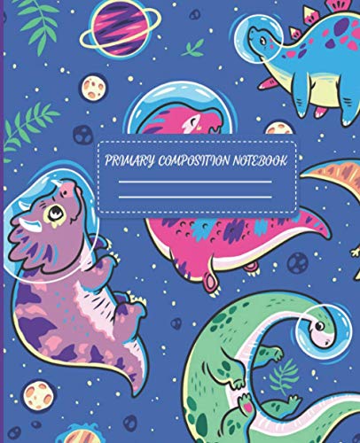 Primary Composition Notebook: Cute Trendy Dinosaur composition Notebook ...