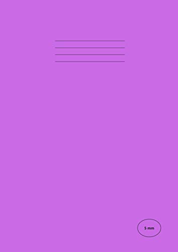 5mm: 48 page 5mm Squares Exercise Book A4, 90GSM Paper - Purple Cover ...