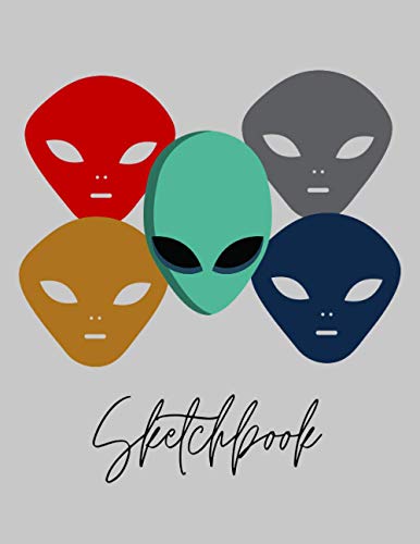 Sketchbook: Colorful Alien Gifts Large Sketchbook / Notebook for ...