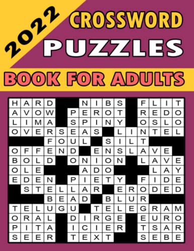 2022 Crossword Puzzles: Medium-level, Easy Crossword Puzzles Book For ...