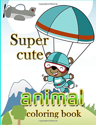 Super Cute Animal coloring book: Amazing Cartoon Animals coloring page ...