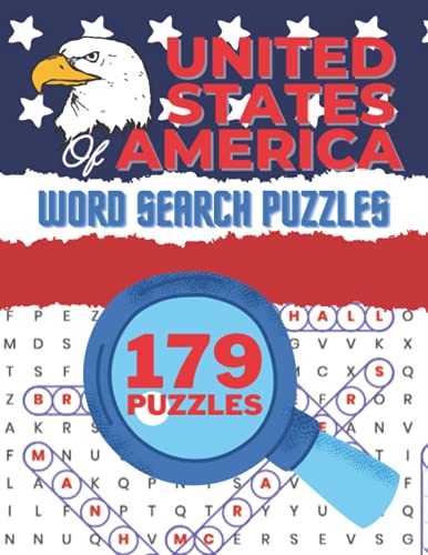 United States of America Word Search Puzzles: 179 USA Word Searches and ...