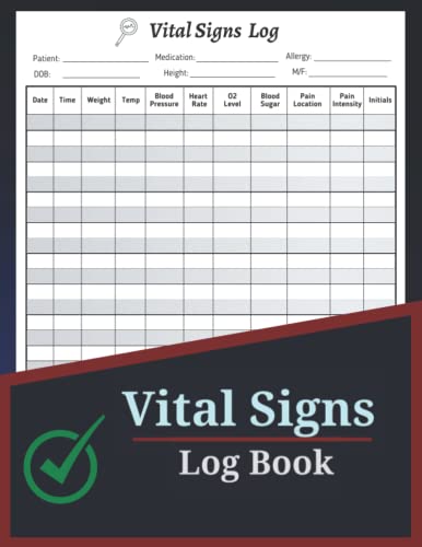 Vital Signs Log Book: Vital Signs Notepad To Record Allergy ...