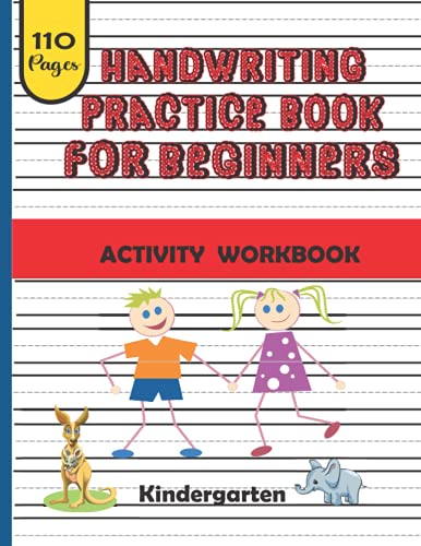 Handwriting Practice book for beginners : kindergarten learn to write ...