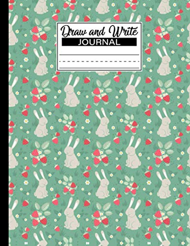 Draw and Write Journal: Cute Rabbits Primary Composition Half Page ...