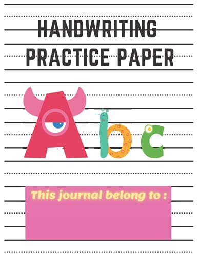 Handwriting Practice Paper: Handwriting Practice Paper, Notebook with ...