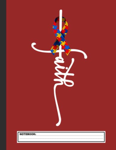 Autism Faith Cross Autism Autistic Notebook: Autism Teacher Journal ...