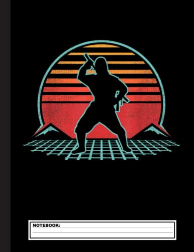 Ninja Shinobi Ninjutsu Warrior Retro Vintage 80s Style Composition ...