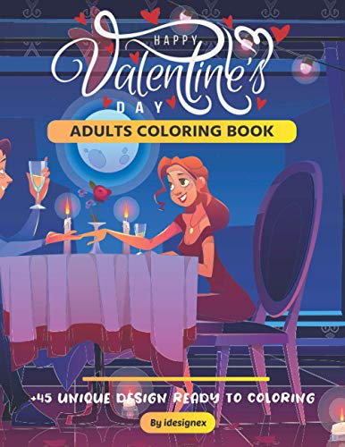 Valentine's Day Adult Coloring Book: 48 Beautiful Valentine's Day ...