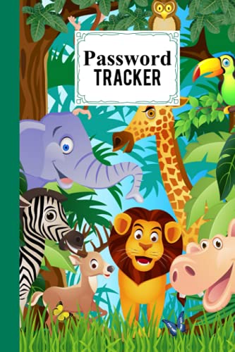 Password Tracker: Animal cartoon Password Tracker, Password Book ...