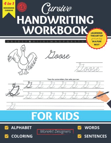 Cursive Handwriting workbook for Kids Ages 8-12: The Complete Cursive ...