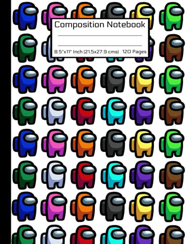 Among Us Composition Notebook: Awesome Book Characters Pack Pattern ...