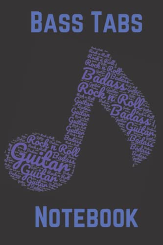 Six String Bass Guitar Tabs Notebook: 6" x 9" 120 page Bass Guitar Tab ...