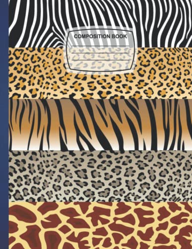 Composition Notebook: animal patterns Wide Ruled Paper Notebook Journal ...