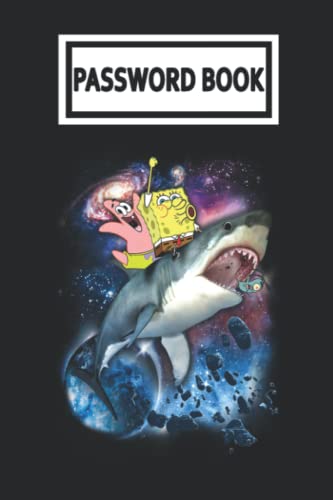 Password Book: SpọngeBob SquạrePants Shark Riding Password Organizer ...
