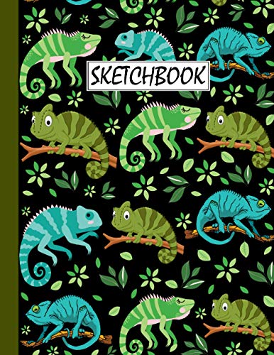 Chameleon Sketchbook: Chameleon Pattern Sketching, Sketch Drawing ...