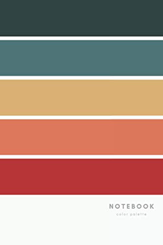 Color Palette Notebook - Colorful: 6" x 9" - 100 pages - Blank lined ...