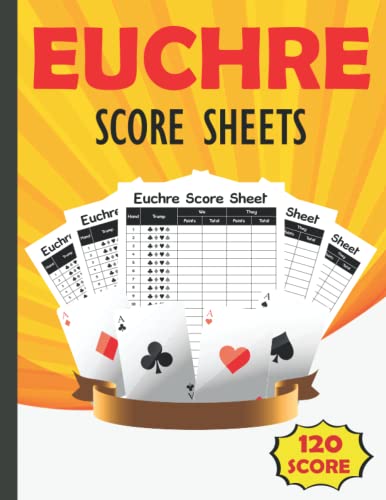 Euchre Score Sheets: Euchre Score Pads, Euchre Score Keepers, Euchre ...