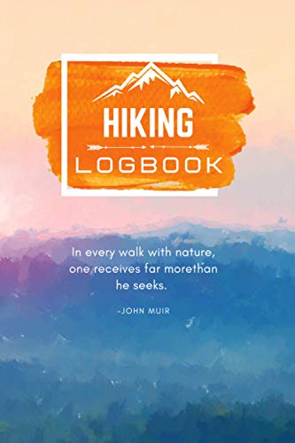 Hiking Logbook Watercolor: Hiking logbook With Generous space for Notes ...