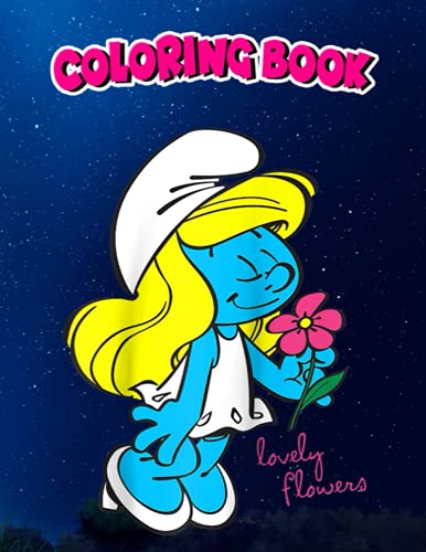 Coloring Book: US The Smurfs Smurfette Character Flowers 01 Raglan ...