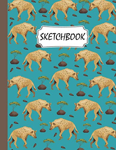 Hyena Sketchbook: Hyena animals Lover Sketchbook For Men, Women, Girls ...