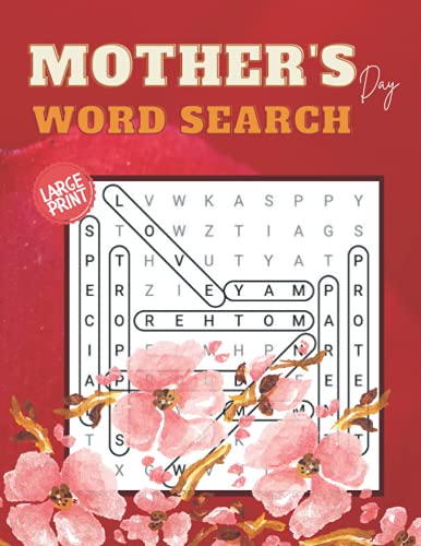 Mother's Day Word Search Large Print: 76 Word Search Puzzle Book |Large ...