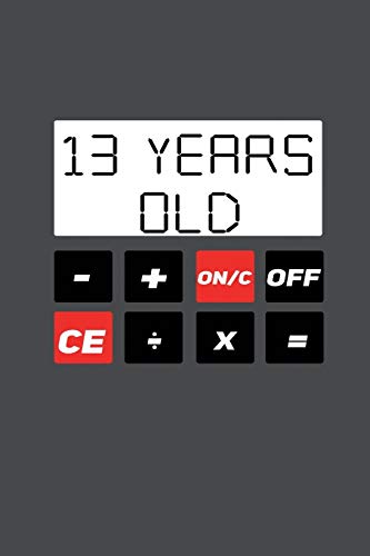 13 Years old calculator journal : calculator math lovers gift happy ...