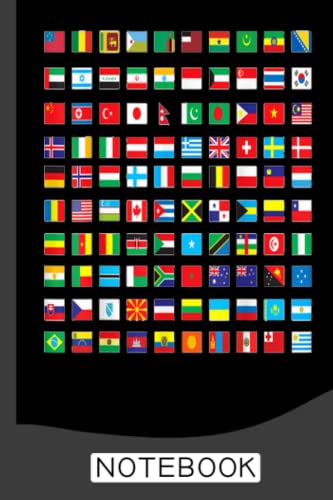 International World Flags Notebook: Earth Day Journal Diary Lined ...