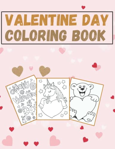 Valentine Day Coloring Book: Love Colouring Childreen Valentines Gift ...