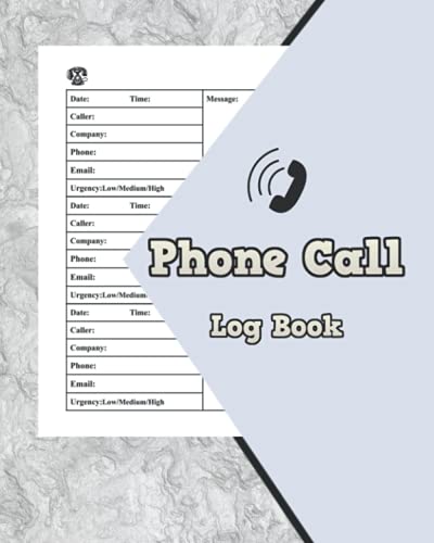 Phone Call Log Book: Phone Call and Voicemail Recording Notebook ...