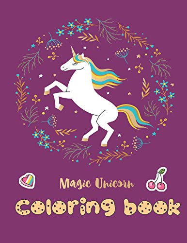 Magic Unicorn Coloring Book: For Kids Ages 4-8 by Lisa Jewell Books ...