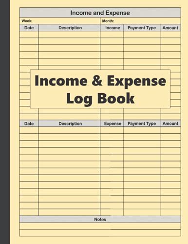 Income and Expense Log Book: Basic Record Income and Expenses Log Book ...