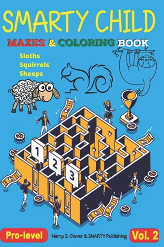 Mazes and Coloring Book. Sloths Squirrels Sheeps. Mazes and Coloring ...