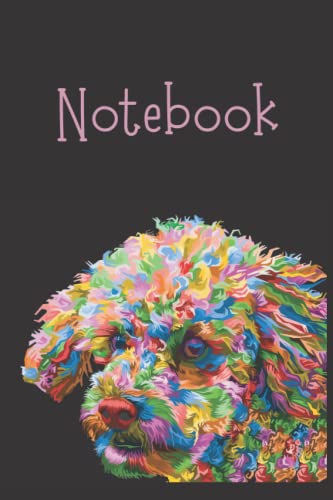 Notebook/ Journal: Scruffy Dog in bright colours - A5 Journal with 120 ...
