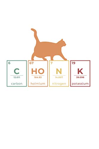 Chonk Cat Notebook: Chonk Scale Cat Meme Memes Retro / 6x9 inches / 120 ...