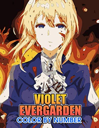 Violet evergarden Color by Number: Violet evergarden Color Book An ...