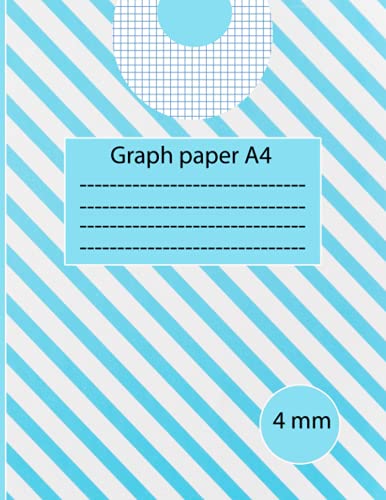 Graph paper A4 4mm: 4 mm (0.4 cm) Squared Ruled Paper Notebook for ...
