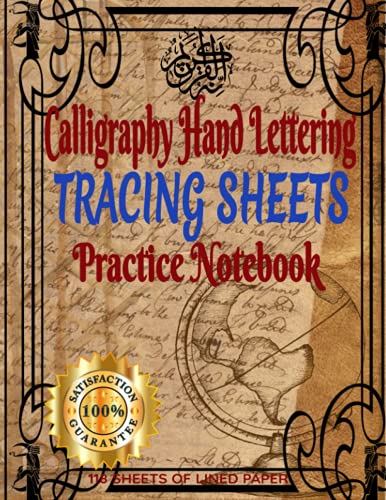 Calligraphy Hand lettering Tracing Sheets Practice Notebook ...