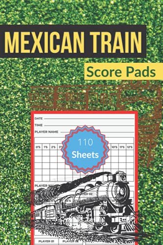 Mexican Train Score Pads: 6" x 9” Mexican Train Score Cards 110 sheets ...