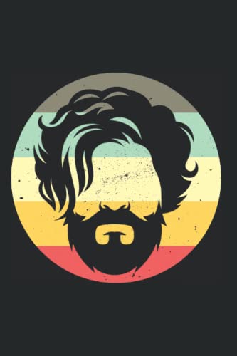 Retro Macho Beard - Vintage Men Full Beard Notebook: Dotted Lined Full ...