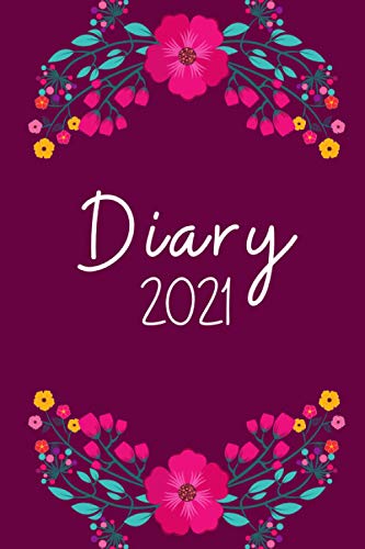 Diary 2021: Diary Day to Page A5 Full Day to View Daily Planner | Lined ...